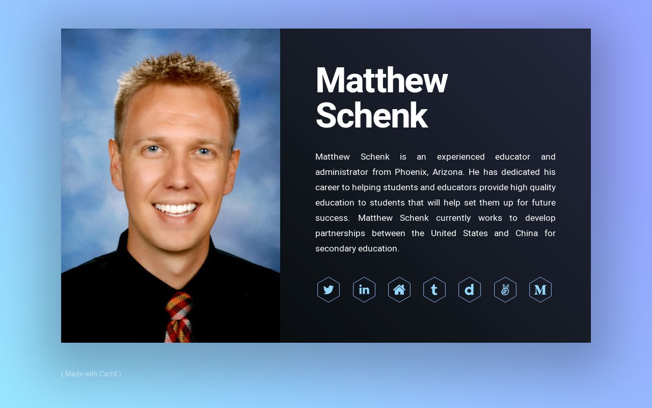 Matthew Schenk on Carrd